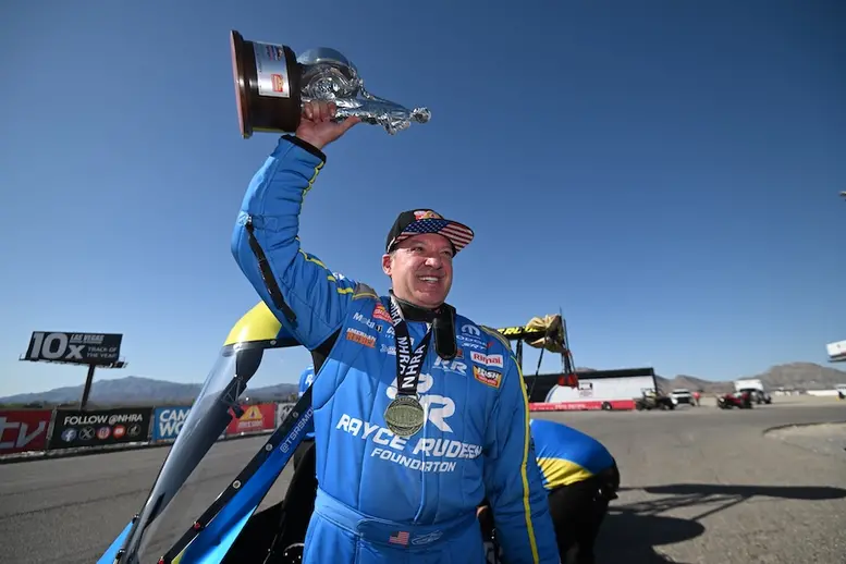 Tony Stewart's emotional interview after first Top Fuel win at NHRA 4-Wide Nationals | NHRA